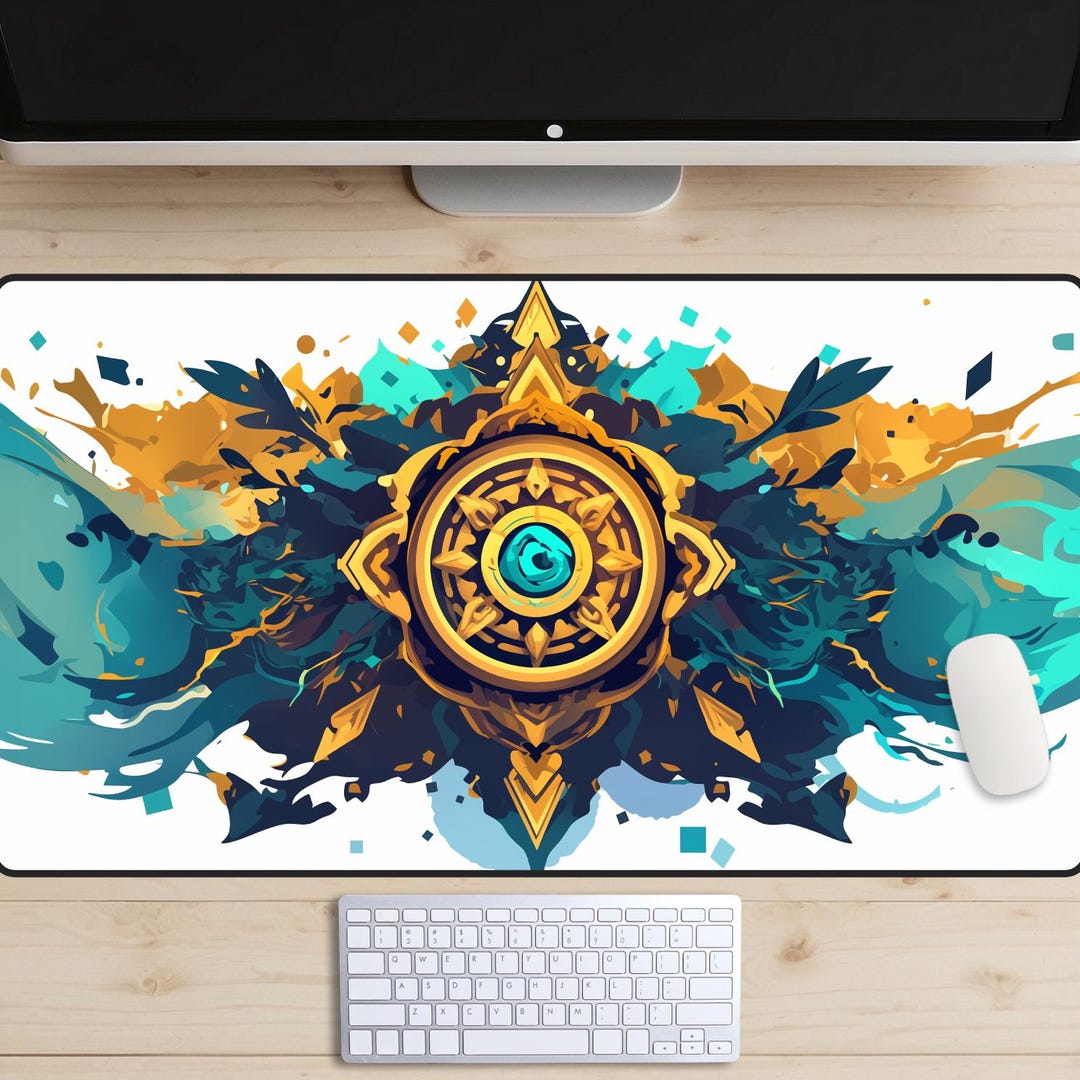 Enchanted Sigil Desk Mat, Magic Symbol Desk Pad, Fantasy Crest Desk ...