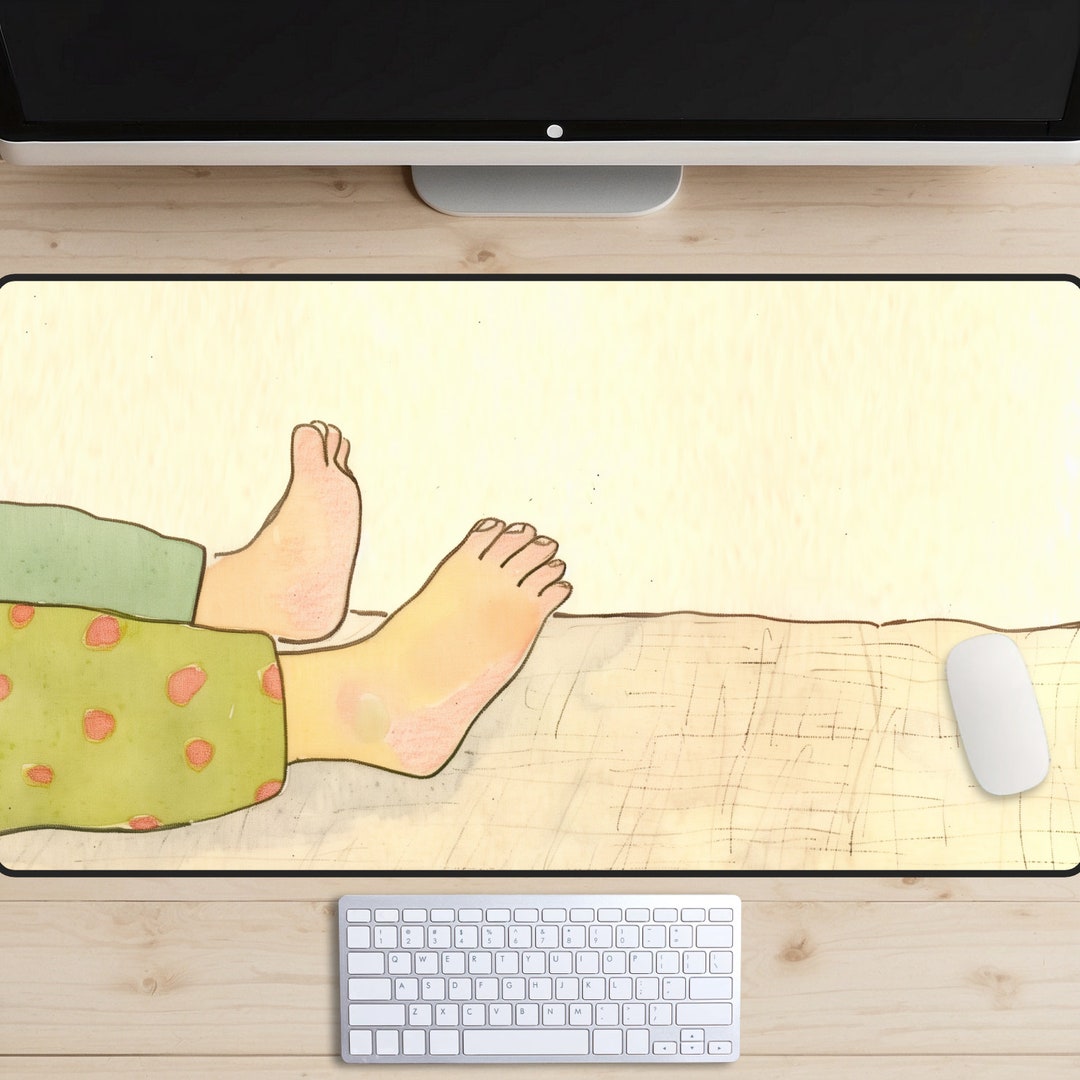 Cute Feet Desk Mat, Cute Toes Desk Pad, Kawaii Desk Topper, Trendy Desk ...