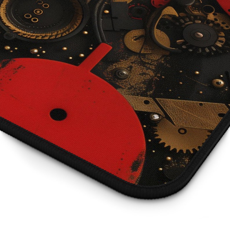Red Machine Punk Desk Mat, Steampunk Desk Mat, Ex Machina Mousepad, Sci ...