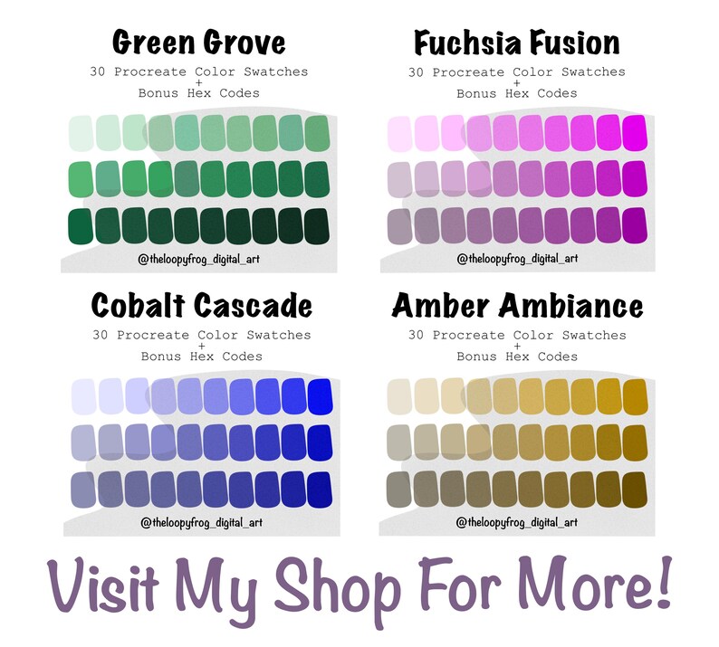 Pastel Pop — Procreate Color Palette, Gradient, Rainbow, Bright, 30 ...