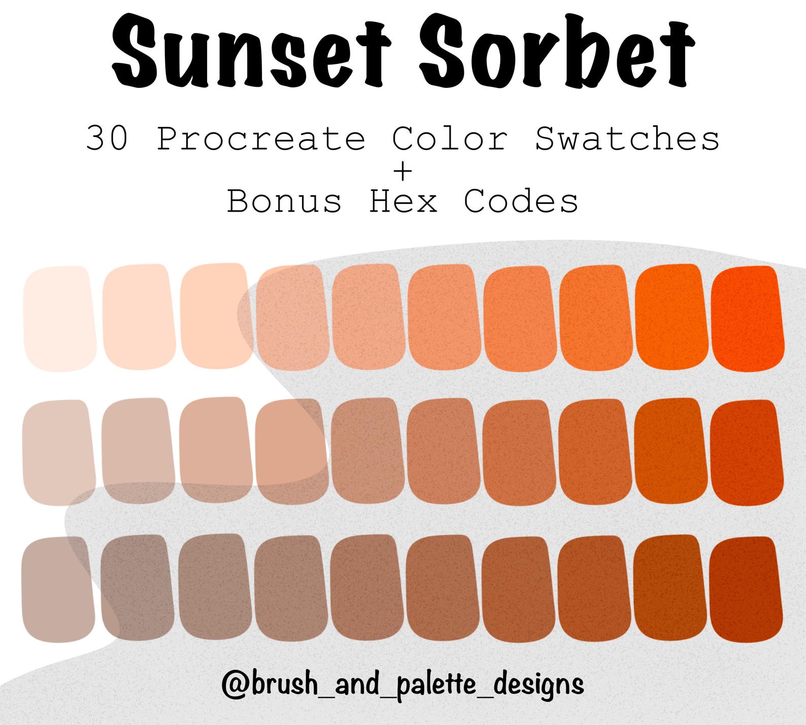 Rainbow Roundup: 7-in-1 Procreate Color Palette Bundle + BONUS Hex ...