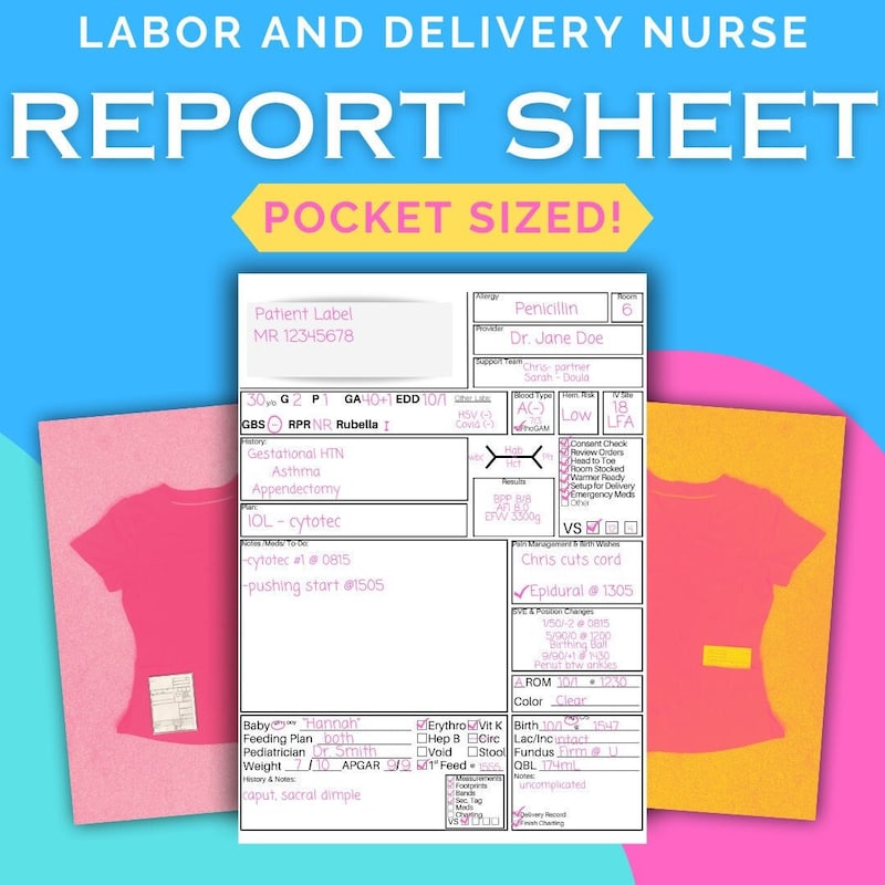 Pocket Report Sheet - Etsy