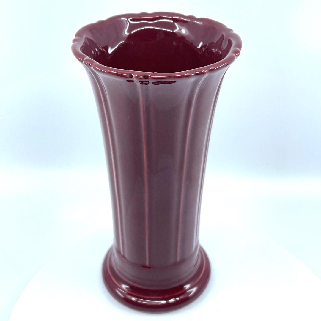 Vintage Fiesta Vase Cinnabar Small 8", Retired Fiestaware Homer ...