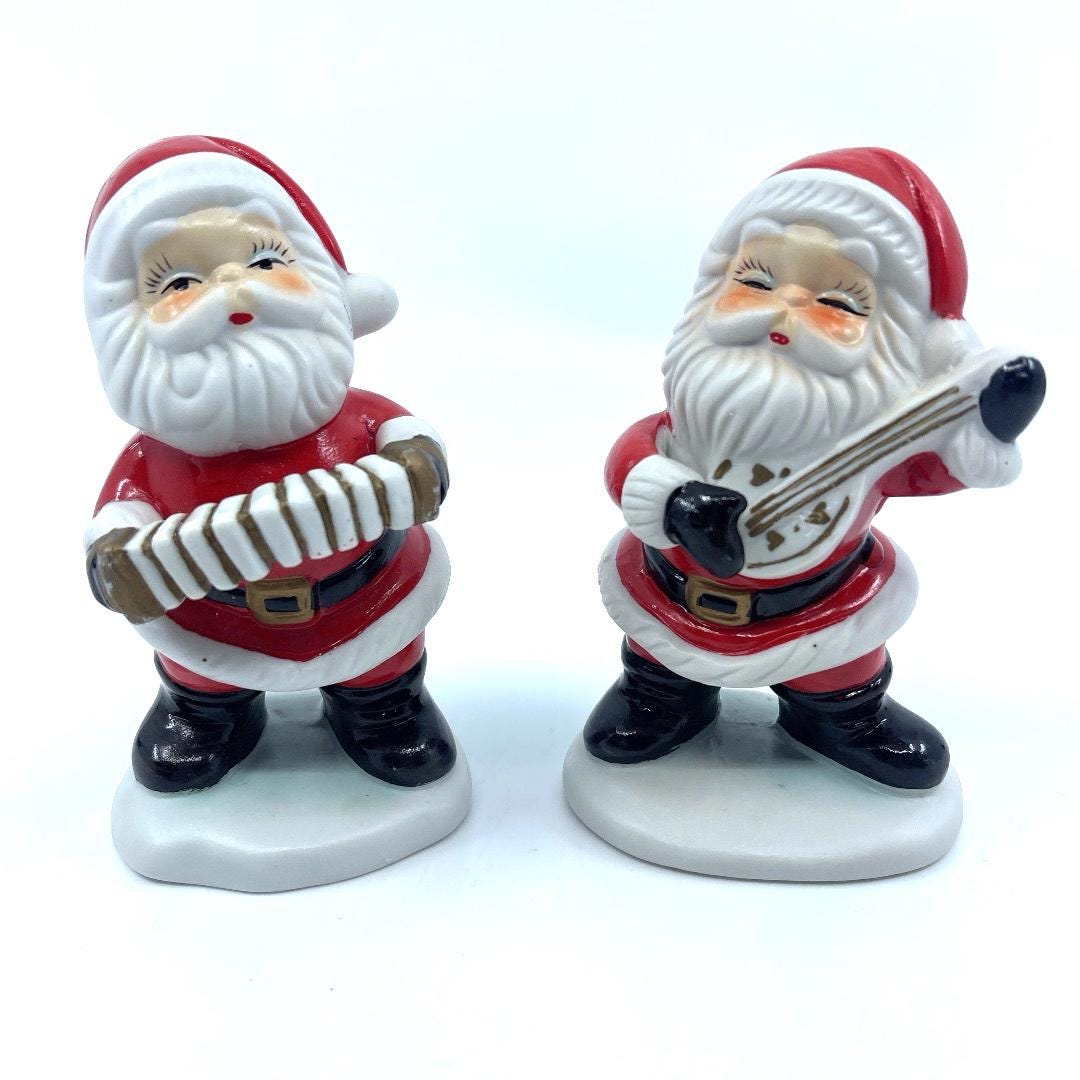 Vintage UCGC Handpainted Porcelain Santa Claus Music Figurines ...