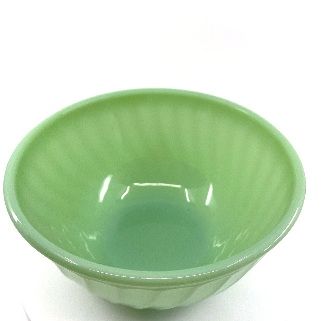 Vintage Fire King Green Jadeite Swirl Oven Ware Mixing Bowl 8 USA - Etsy