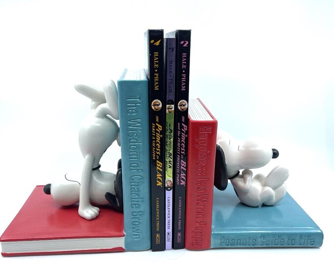 Vintage Snoopy Bookends, Wisdom of Charlie Brown, Peanuts Guide to Life ...