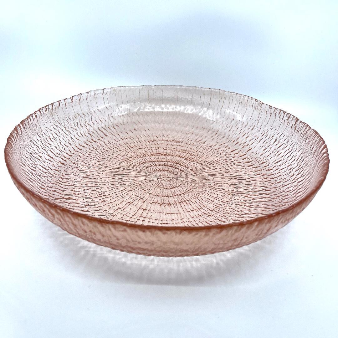 Vintage Arcoroc France Spirale Rosaline Pink Glass Serving Bowl, MCM ...