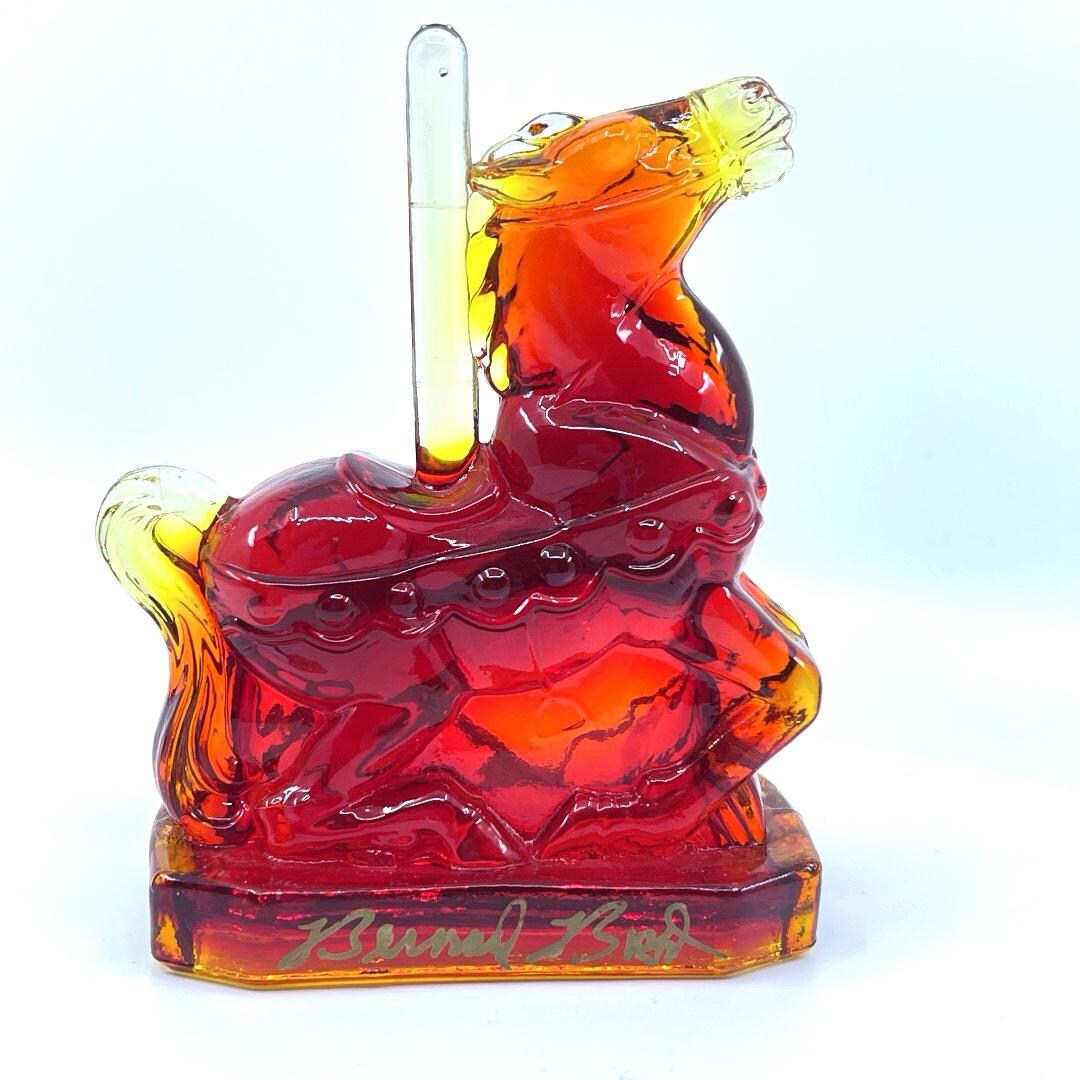 Vintage Boyd Glass Cherry Red Taffy Carousel Horse Figurine Paperweight ...