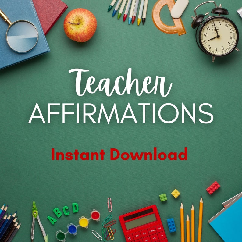 Printable Teacher Affirmation Cards, Inspirational Quotes & Motivation ...