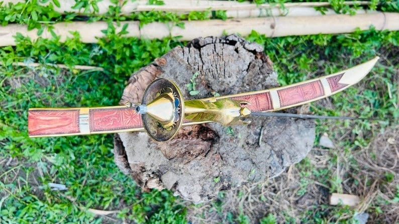 Egkh-24 Traditional Carving Sword talvar wooden Carving Sheath-metal ...