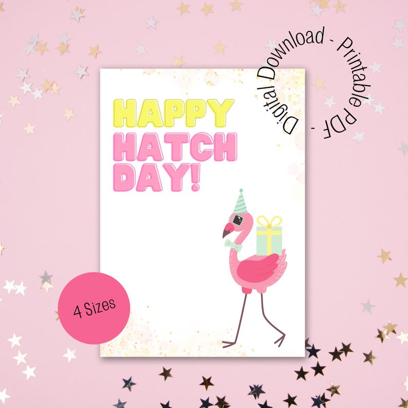 Flamingo Birthday Card, Pink Sunglasses Theme, DYI Birthday Wishes ...