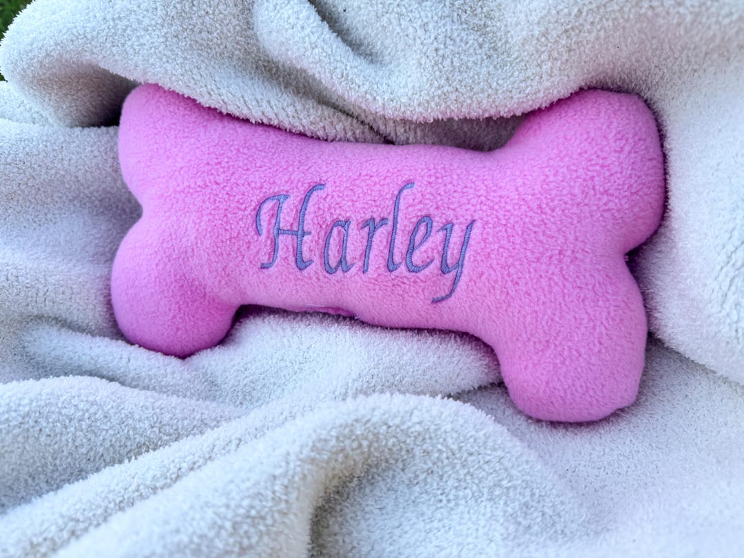Personalized Dog Toy, Embroidered Dog Toy, Customizable Dog Toy With ...