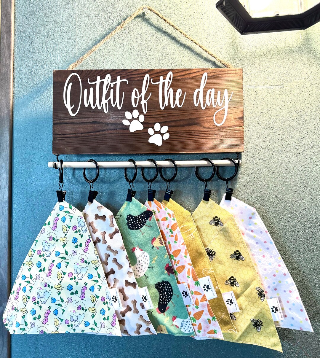 Dog Bandana Holder, Pet Bandana Organizer, Dog Clothing Organizer, Dog ...