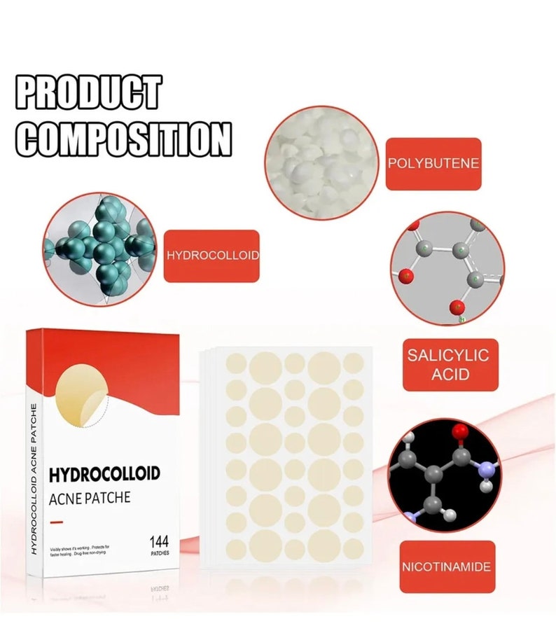 Acne Patch Tag Hydrocolloid Pimple Spot Acne Patch Plaster 144 in A ...