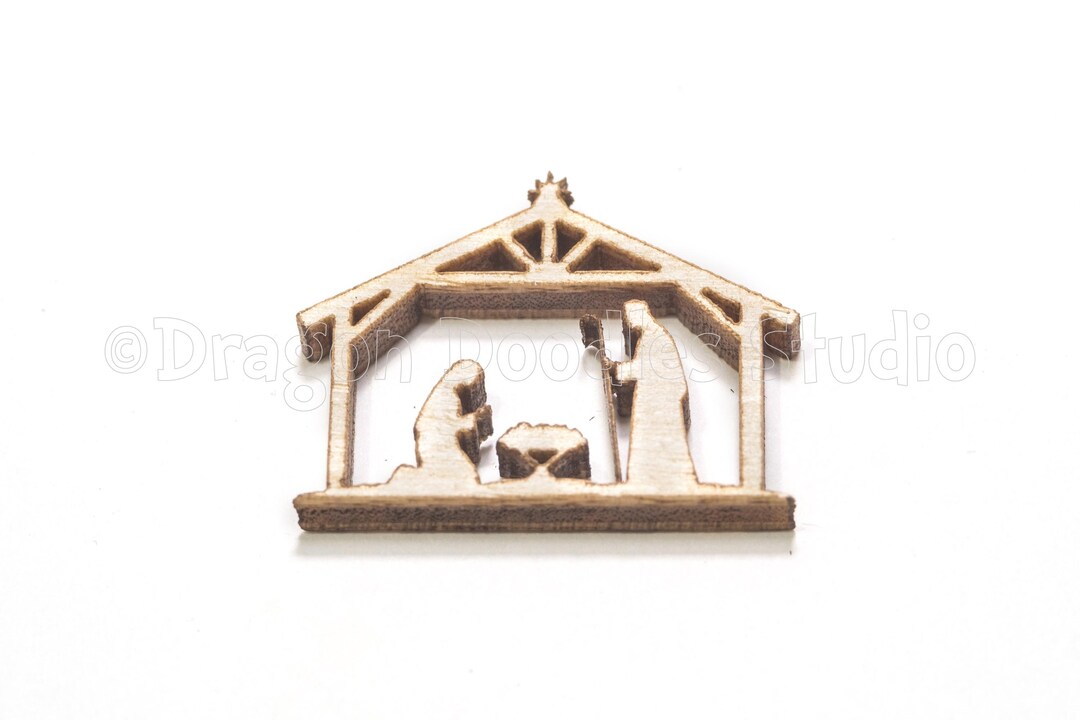 Nativity Unfinished Wooden Shape, Nativity Scene Laser Cut Blank Cutout ...