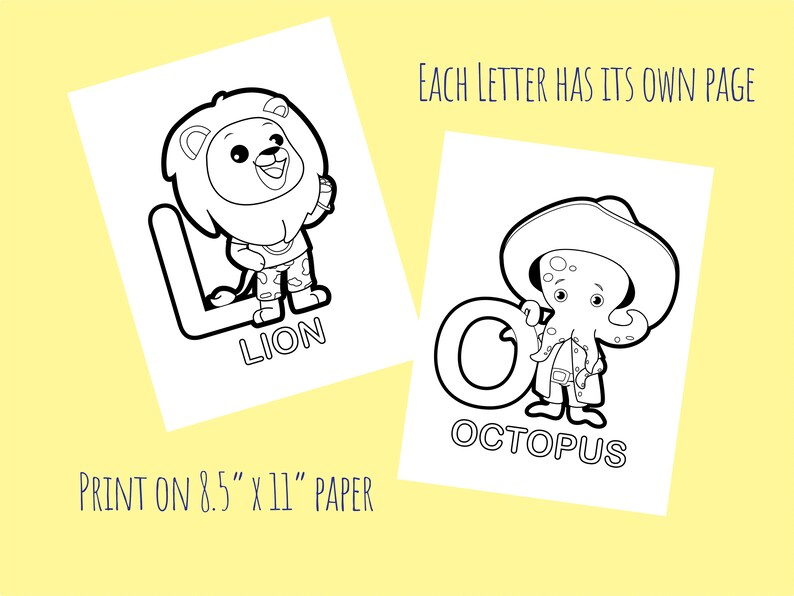 Alphabet Coloring Pages for Kids, Printable ABC Activity Workbooks ...