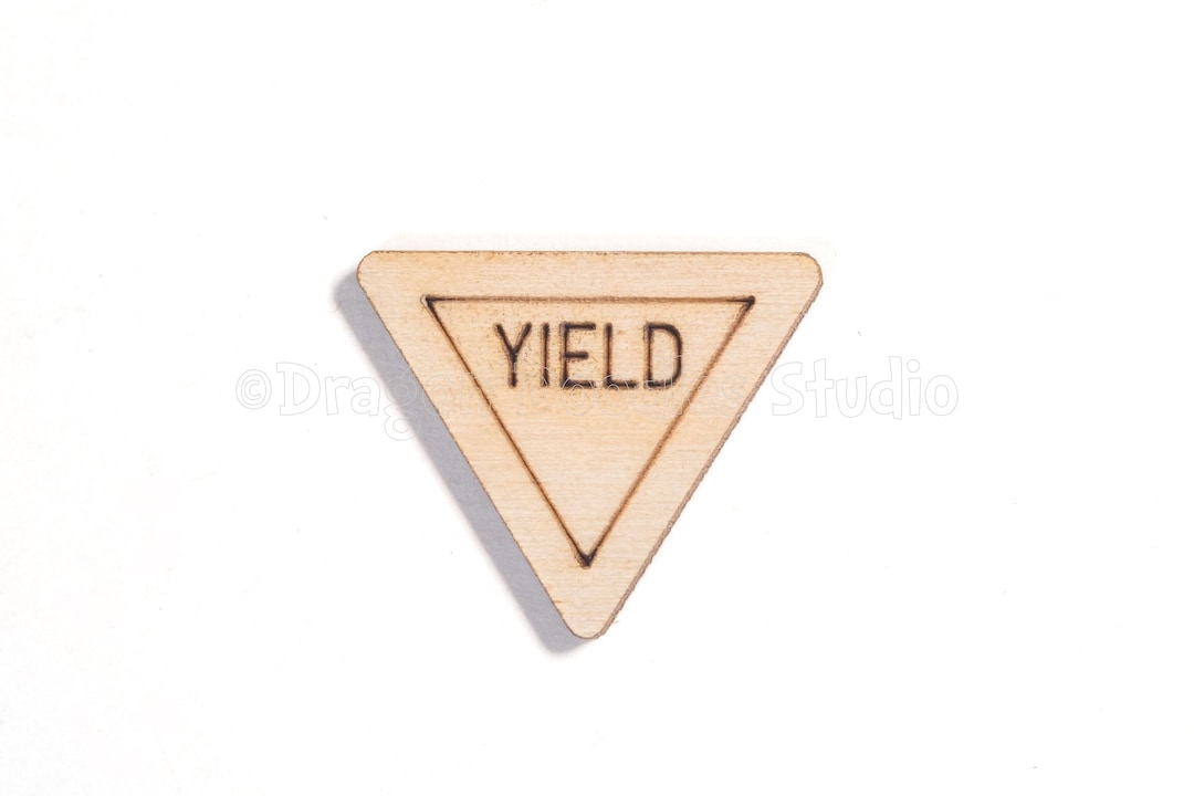 Yield Sign Shape Unfinished Wooden, Traffic Light Sign Blank Laser ...