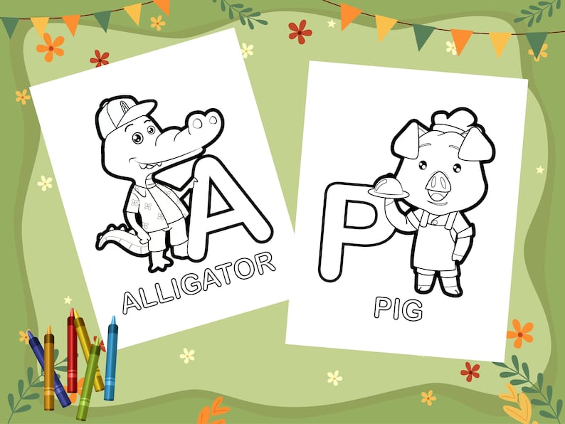 Alphabet Coloring Pages for Kids, Printable ABC Activity Workbooks ...