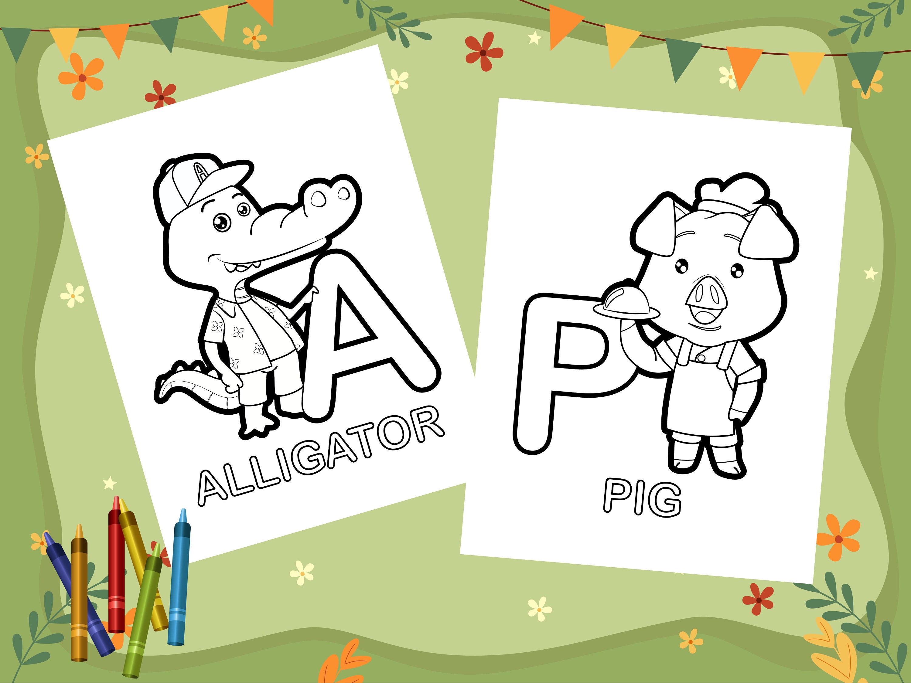 Alphabet Coloring Pages for Kids, Printable ABC Activity Workbooks ...