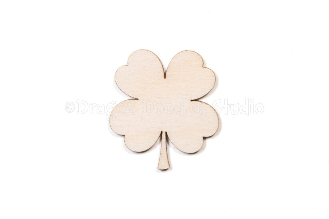 Four Leaf Clover Shape Unfinished Wooden, Shamrock Sign Blank Laser ...