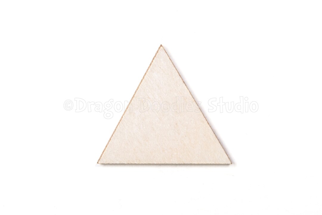 Unfinished Wooden Triangle Shape, Laser Cut Triangle Blank Cutout, DIY ...