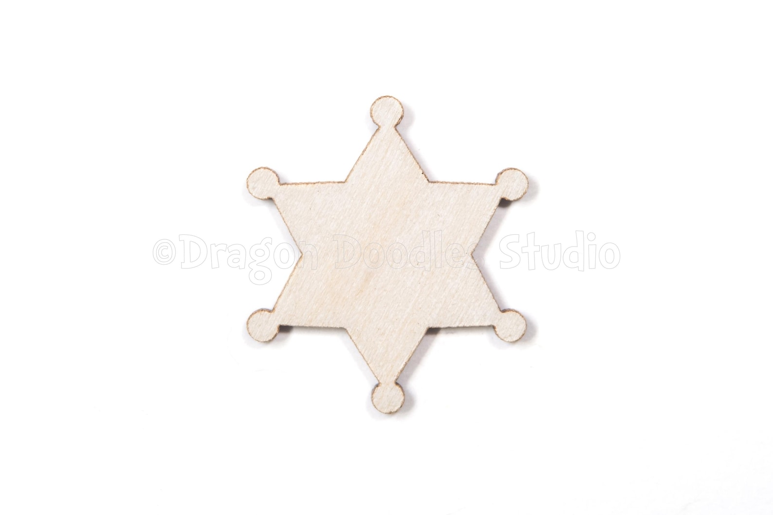 Sheriff Badge Shape Unfinished Wooden, Police Badge Blank Laser Cutout ...