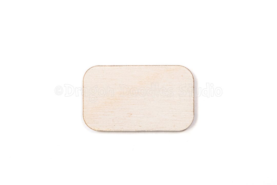Rounded Rectangle Shape Unfinished Wooden, Rectangle Blank Laser Cutout ...