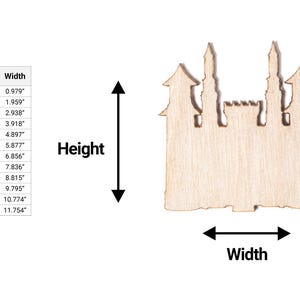Castle Shape Unfinished Wooden, Castle Blank Laser Cutout Wood, DIY ...