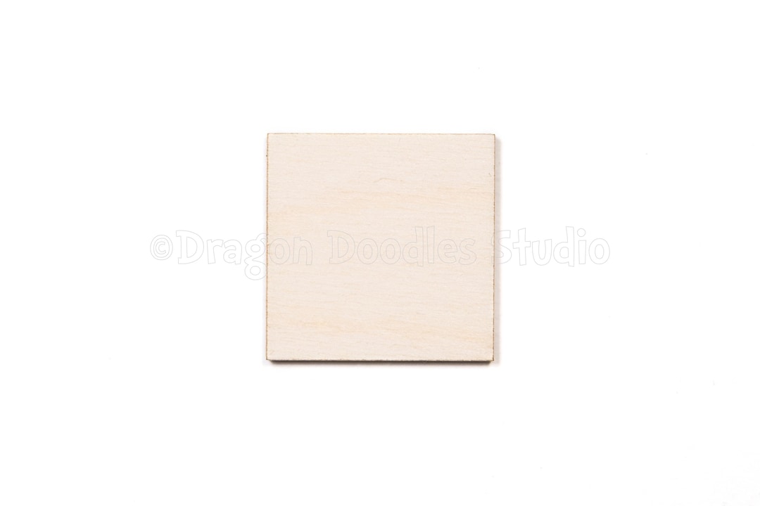 Unfinished Wooden Square Shape, Laser Cut Square Blank Cutout, Custom ...