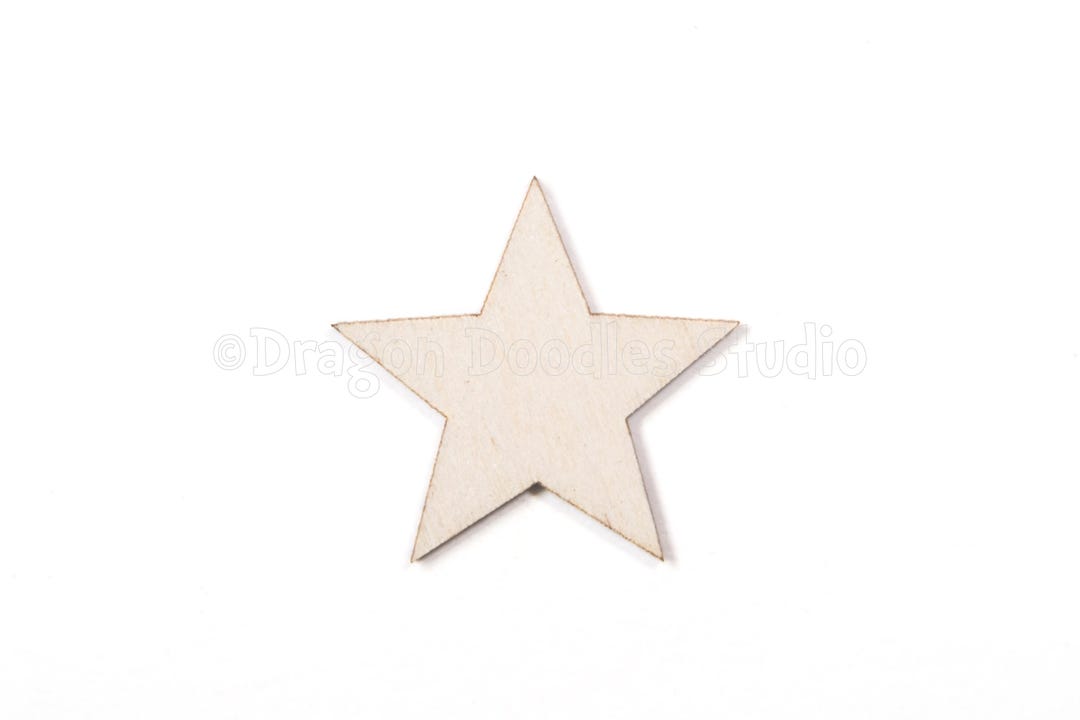 Star Shape Unfinished Wooden, Star Blank Laser Cutout Wood Decor, Party ...
