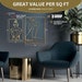 3J Group XL Metal Line Art Gold Wall Decor 18 X 24 Inches,extra Thick W ...