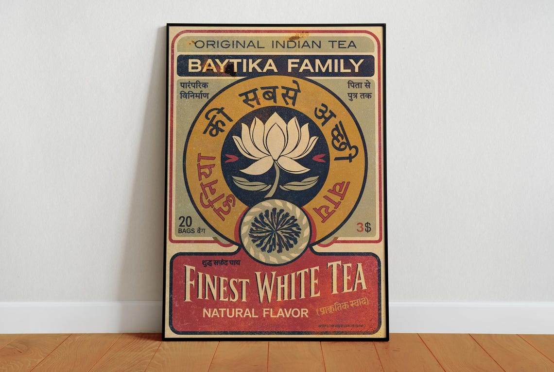 Affiche Thé Vintage - Vintage Tea Poster - Etsy