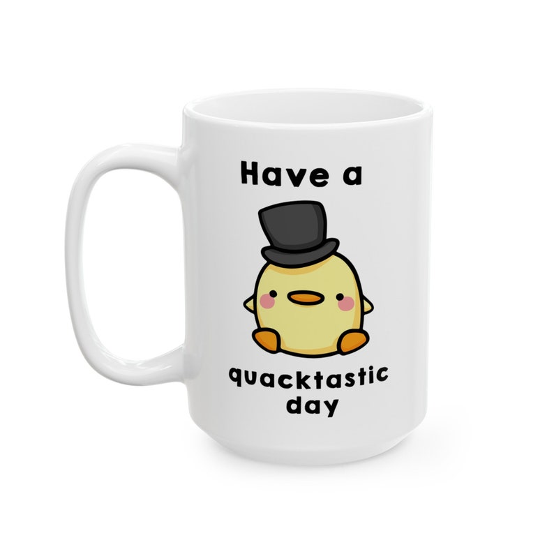 Cute Cartoon Duck Coffee Mug With Top Hat Gift for Duck Lovers Adorable ...