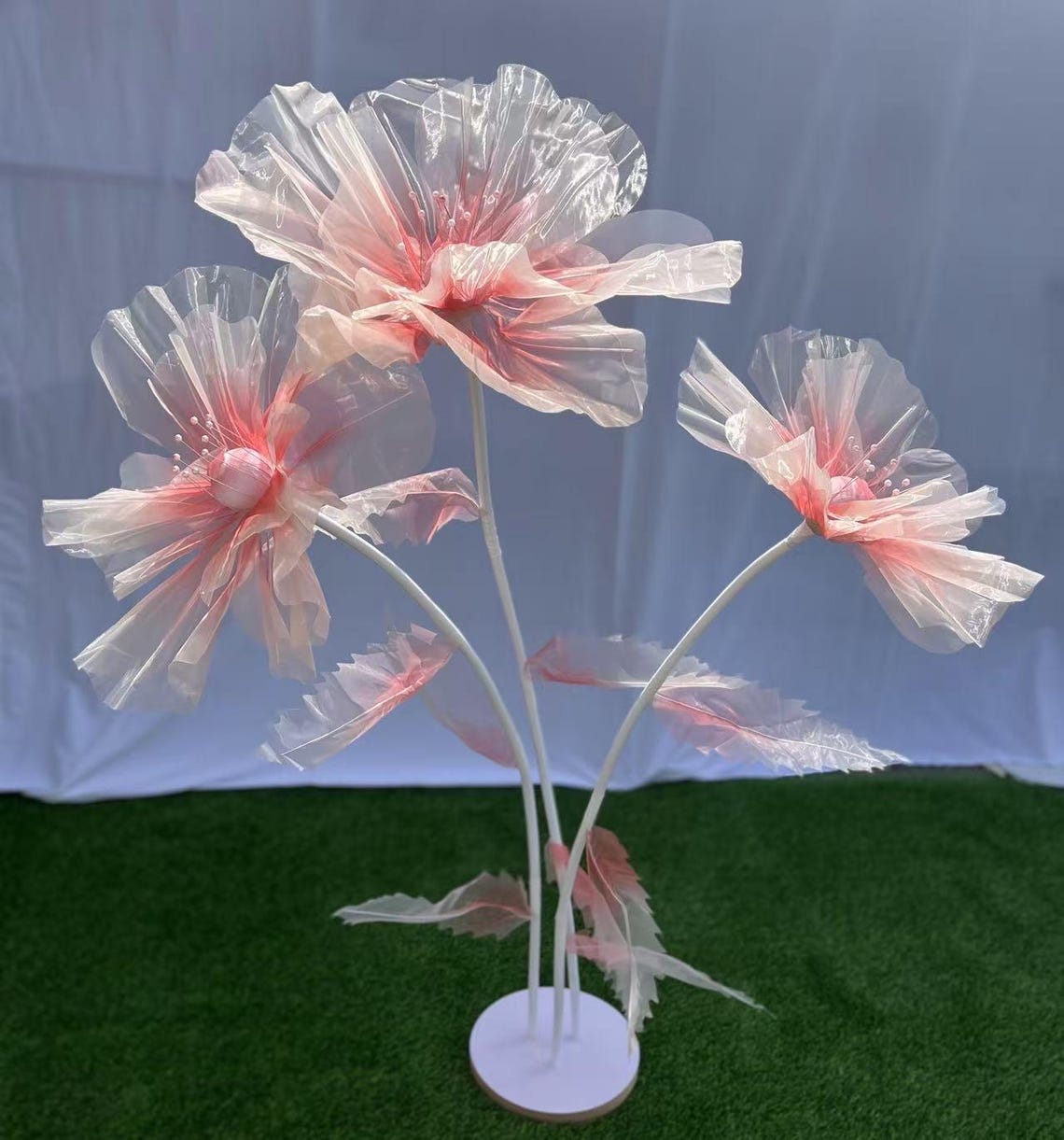 Giant Organza 3 Flowers Flower Decoration Party Events Weddings ...