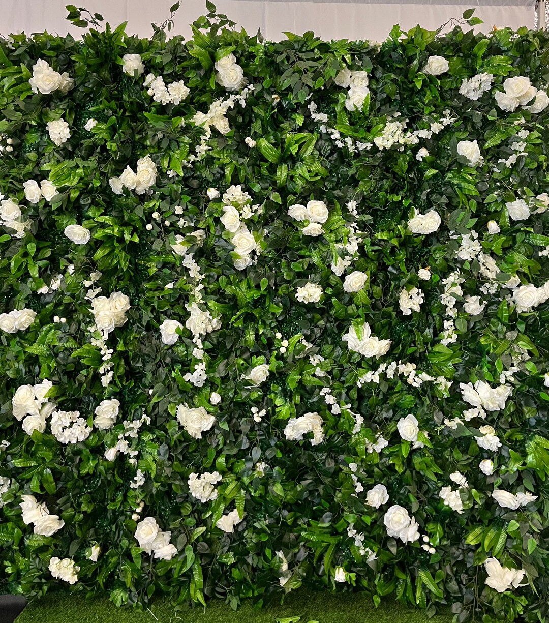 8x8 Ft 3D Artificial Flower Wall for Backdrop at Parties Wedding and ...