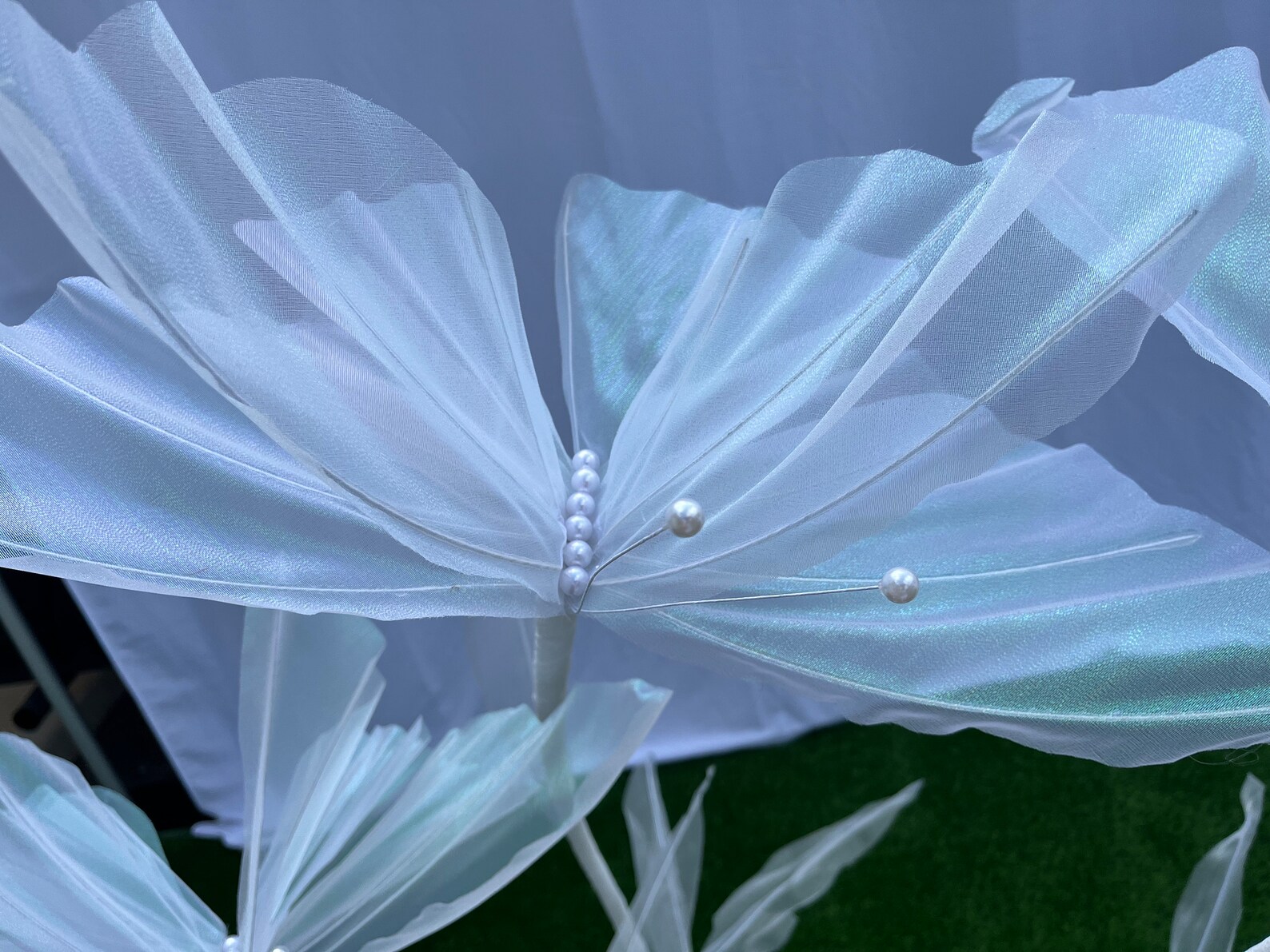 Giant Organza 3 Butterfly Stand Flower Decoration Party Events Weddings ...