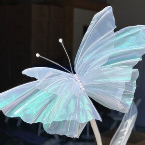 Giant Organza 3 Butterfly Stand Flower Decoration Party Events Weddings ...