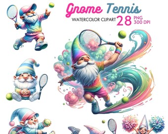 Cute Gnome Baseball Watercolor Clipart, Gnomes Png Illustrations ...