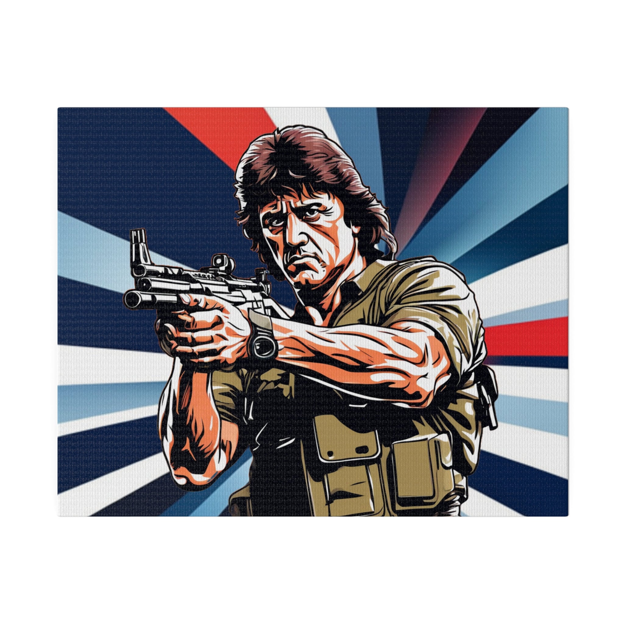 Iconic John Rambo Matte Canvas Wall Art Pop Culture Gift Idea - Etsy