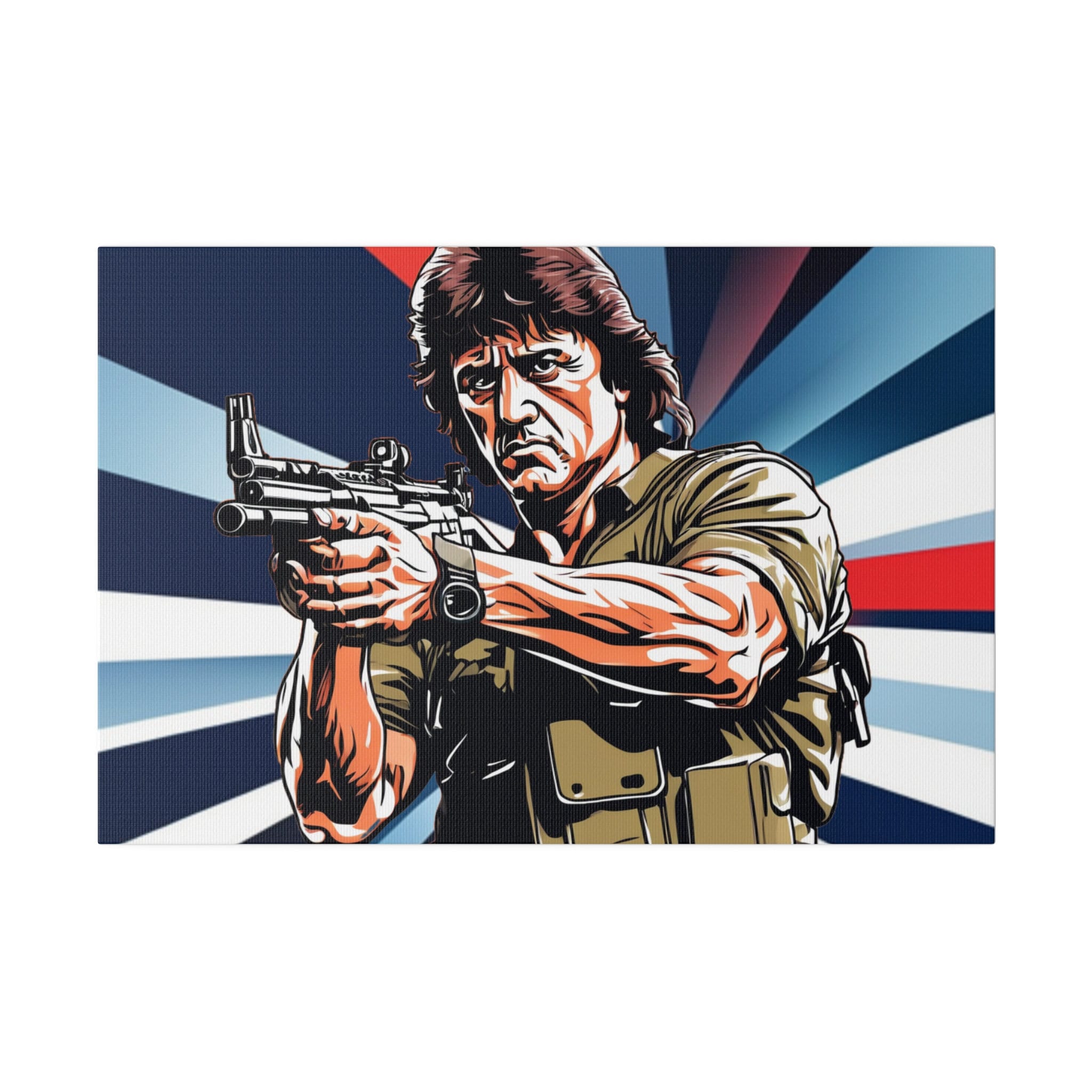 Iconic John Rambo Matte Canvas Wall Art Pop Culture Gift Idea - Etsy