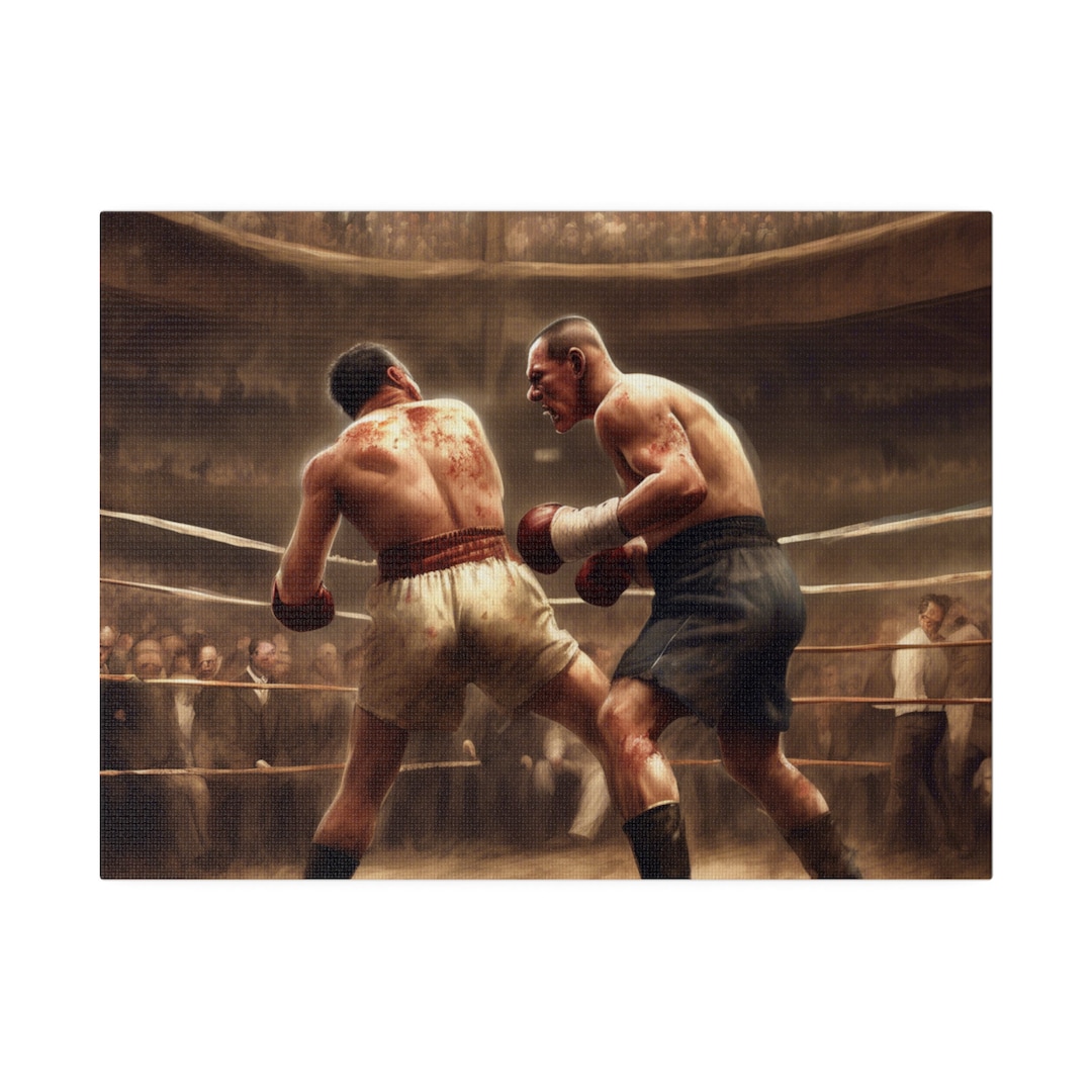 Vintage-inspired Old School Boxing Matte Canvas Artwork - Etsy