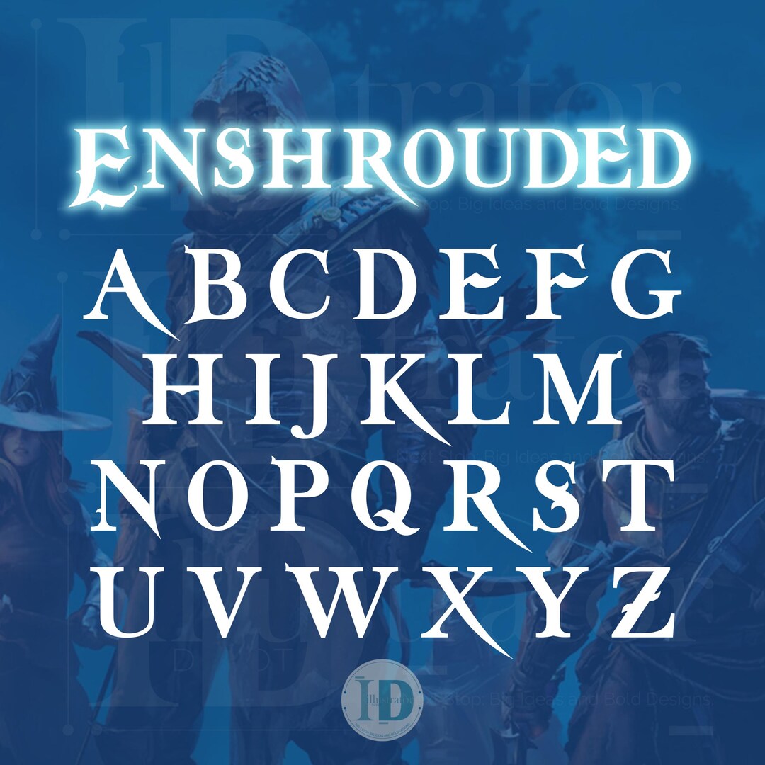 Enshrouded Inspired Letters | Gamer Vectors | Video Game Vectors ...