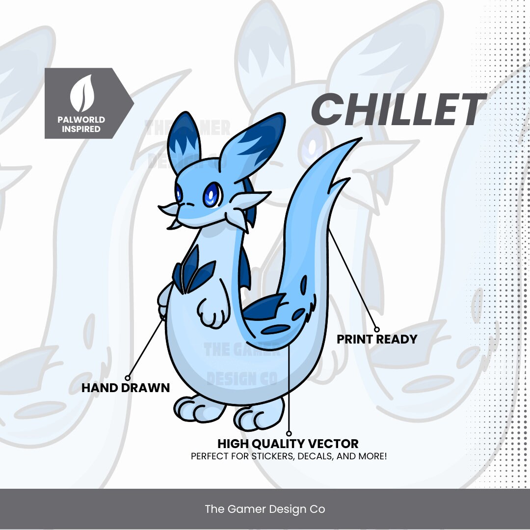 Palworld Inspired Vector Chillet Inspired Vector Gamer Vectors Video ...