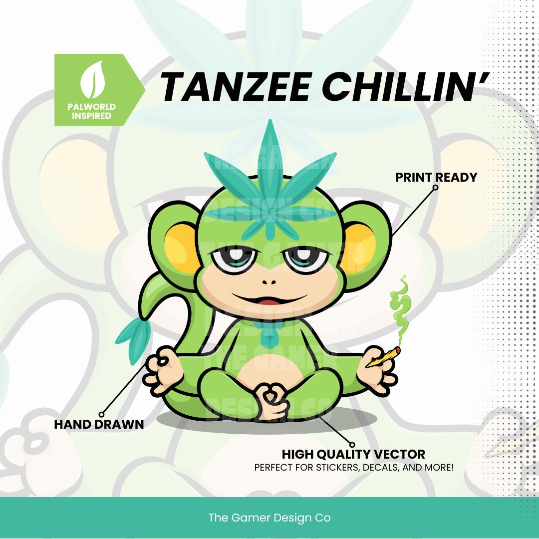 Palworld Inspired Vector - Tanzee Inspired Vector | Cannabis Vectors ...