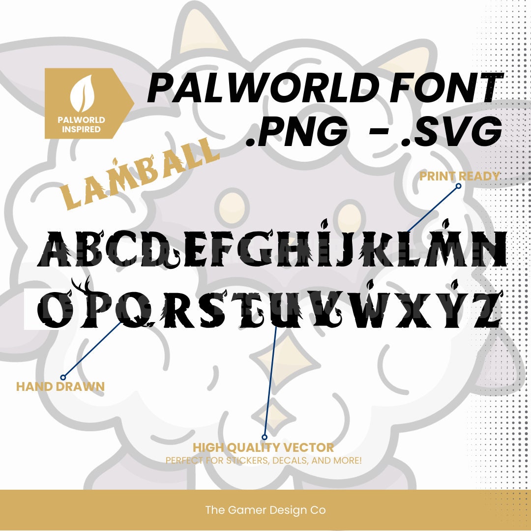 Palworld Inspired Letters - Letter Vector | Gamer Vectors | Video Game ...