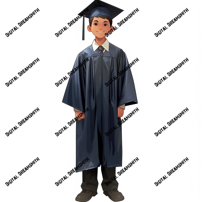 Graduation Boys Cap Gown 13 Set, Diploma Ceremony Student Success JPG ...