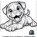 Charming Pitbull Puppy Coloring Page - Printable PDF for All Ages ...
