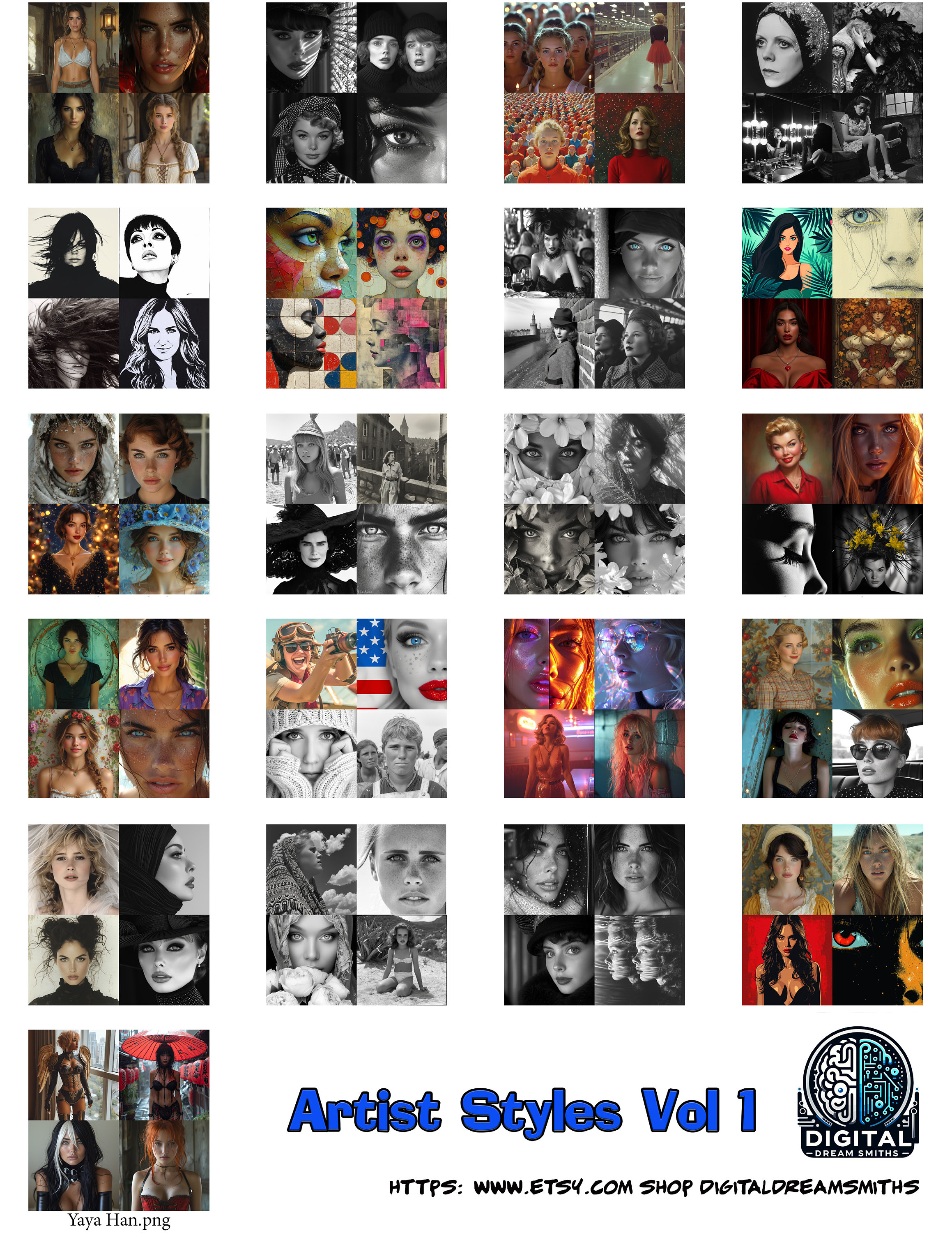21 Artist Styles to Use With Ai - Etsy