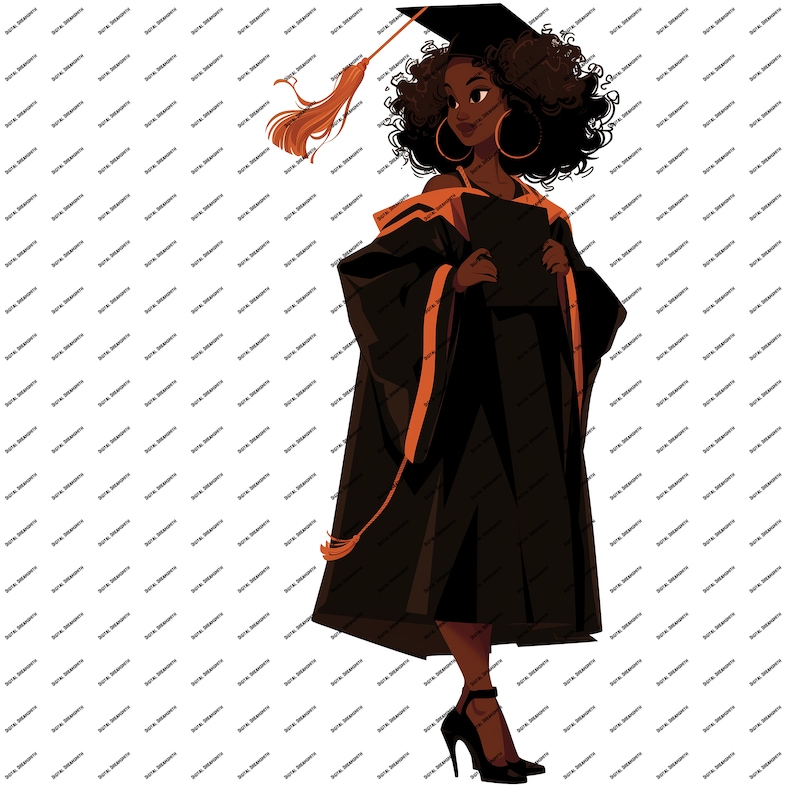 African American Graduation Clipart, Diploma, 30 Pack Graduation Clip ...