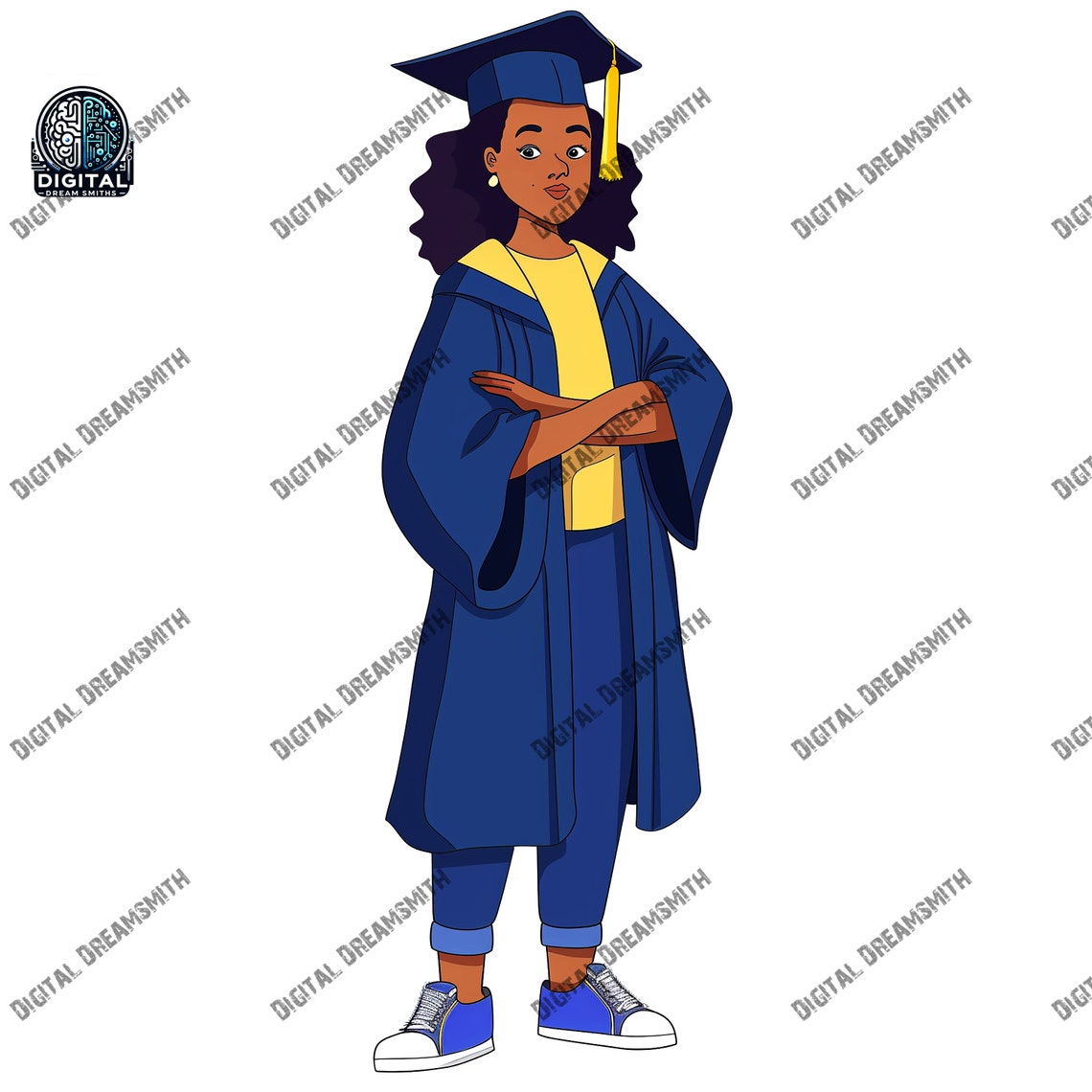 13 Pack Graduation Clip Art, Black Women Vector Graphics, Sublimation ...